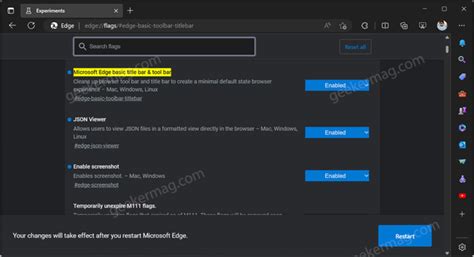 Use Show Basic Toolbar In Edge To Cleanup Toolbar And Titlebar