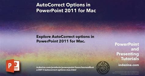 AutoCorrect Options In PowerPoint For Mac