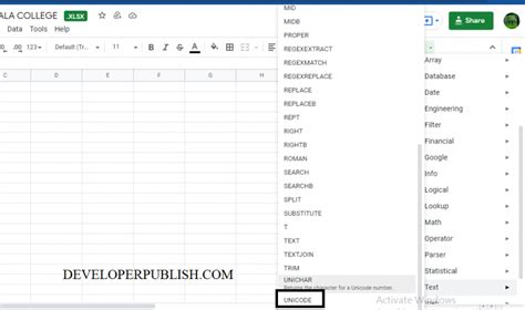 How To Use UNICODE Function In Excel Developer Publish