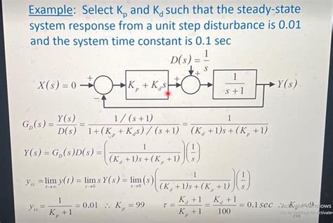 solved example select kp and kd such that the steady state