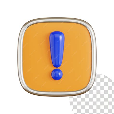 Premium Psd Warning 3d Icon