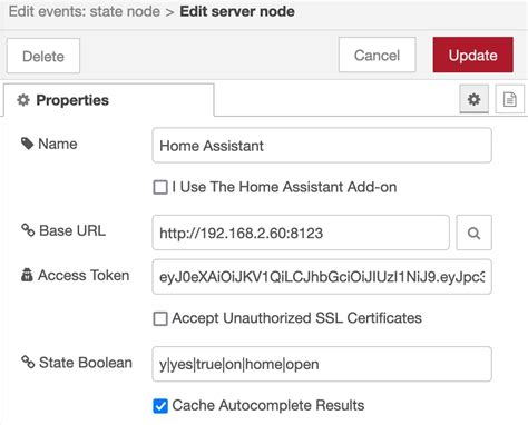 Docker Homeassistant Server Setup In Node Red Not Working Node Red