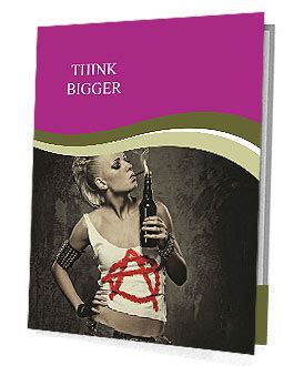 Crazy Punk Girl Presentation Folder Design ID SmileTemplates Com