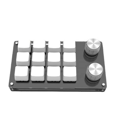 12 Key Custom Keyboard Small Keyboard With White Keycaps Suitable For Gamers Song Lovers
