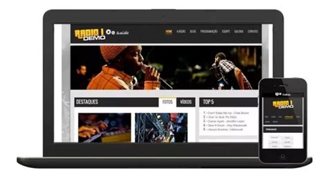 Script Php Web Rádio 20 Streaming Responsivo Com Admin Mercadolivre