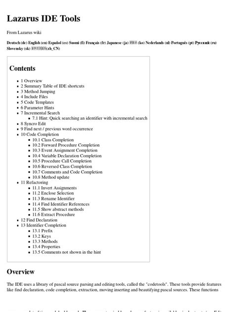 Pdf Lazarus Ide Tools Dokumentips
