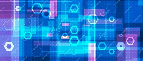Premium Vector Abstract Hexagon Background Technology Poligonal Design Digital Futuristic