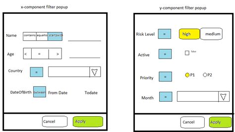 Architecture How To Generate Filter Elements Wrt Table Column