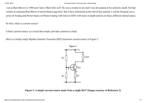 An Analog Tutorial Current Sources Planet Analog Was At Burr Brown In 1988 And I Knew Mark
