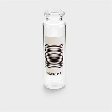 Pre Barcoded 20ml Glass Headspace Vials Side And Bottom Barcodes