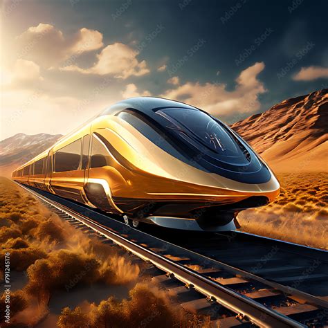 미래 고속 열차 하이퍼루프 개념 Stock Illustration Adobe Stock