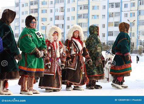 Native Inhabitants Of The North Of Siberia In Beautiful Clothes