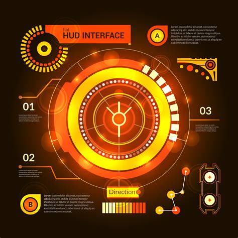 Hud Interface Orange 466554 Vector Art At Vecteezy