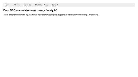 Responsive Menu Class
