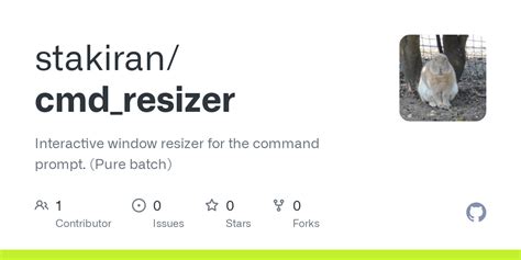 Github Stakirancmdresizer Interactive Window Resizer For The
