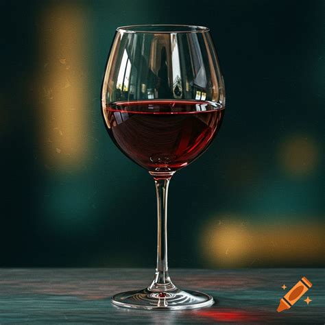 Photorealistic Image Of A Red Wine Glass With Wine Splashing Out On A