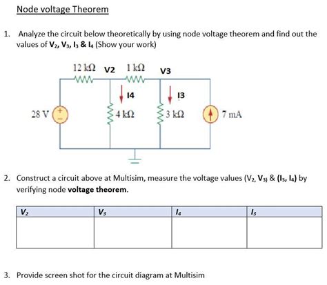 Solved Node Voltage Theorem 1 Analyze The Circuit Below