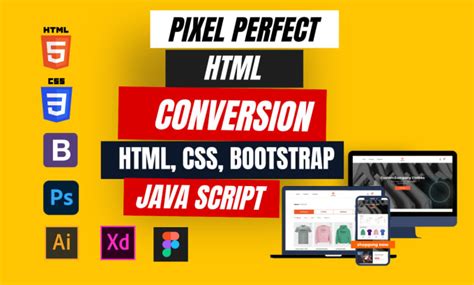 convert any psd file using html css bootstrap by muzmmal hussain fiverr