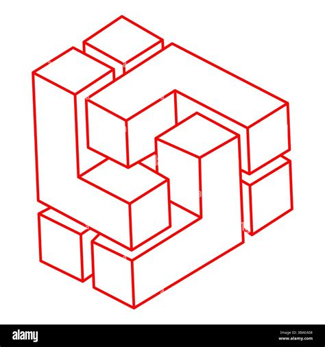 Optical Illusion Shapes Unreal Geometric Objects Vector Logo