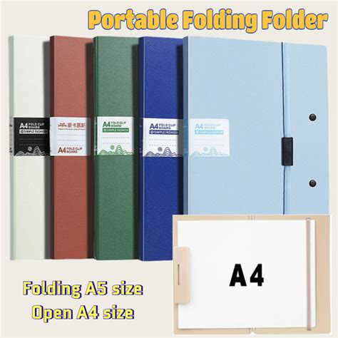 A5 Foldable Folder A4 To A5 Folding Board Folder Portable Clipboard