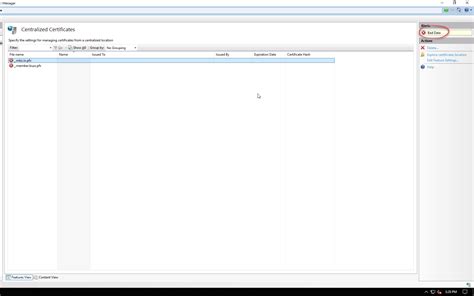 Bad Data Error In Iis When Using Central Certificates Server Fault