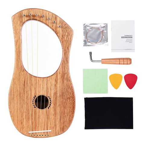 7 String Lyre Harp Ancient Style Lyres Terminalia Wood String