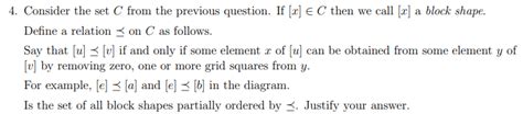 Consider The Set C From The Previous Question If Chegg Com
