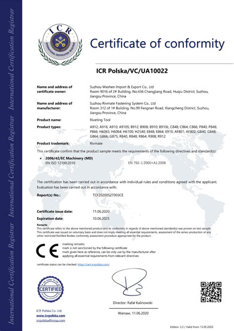Certificate And Product Catalogue Rivmate Rivet Manufacturer