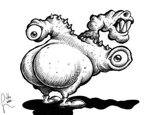 Sketchbook Work Big Booty Monster Johnny Toons