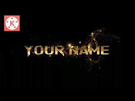 Intro Golden Particle Text Animation With Kinemaster Easy Simple