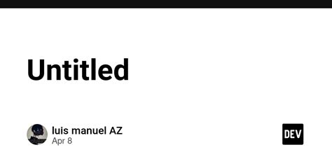 Untitled Dev Community