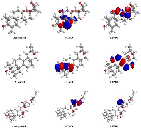 Optimized Structures And Frontier Molecular Orbital Density