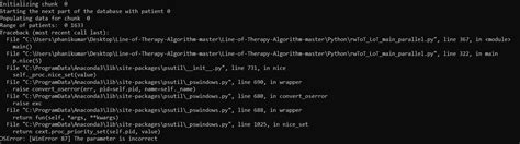 Windows Oserror Winerror 87 The Parameter Is Incorrect · Issue