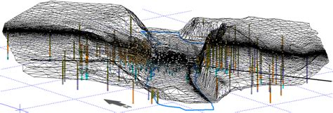 TIN Mesh Used For The Final Conawapa Geology Model Scale Grid Is 1x1 Km Download Scientific
