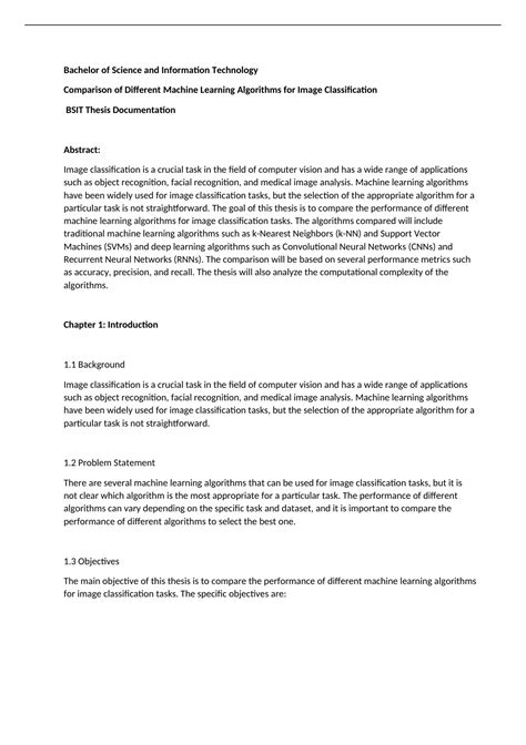 Comparison Of Different Machine Learning Algorithms For Image