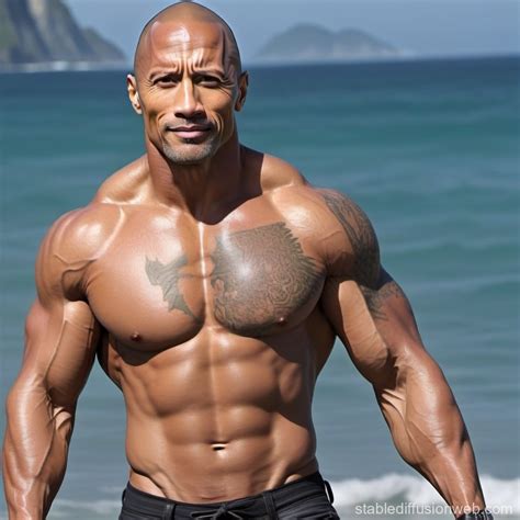 Dwayne Johnsons Fit Physique Stable Diffusion Online