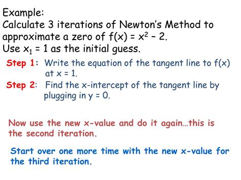 Ppt Newtons Method And Other Tangent Line Approximations Powerpoint