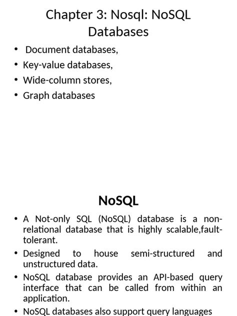 Nosql Pdf No Sql Databases