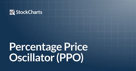 Percentage Price Oscillator Ppo Chartschool