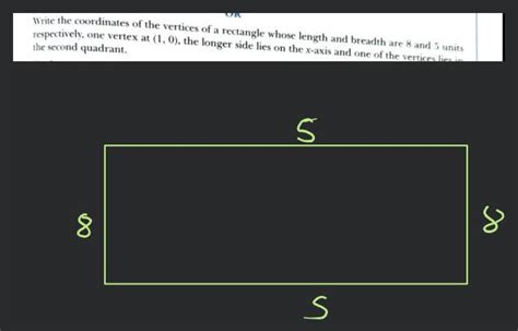 Write The Coordinates Of The Vertices Of A Rectangle Whose Length And Bre