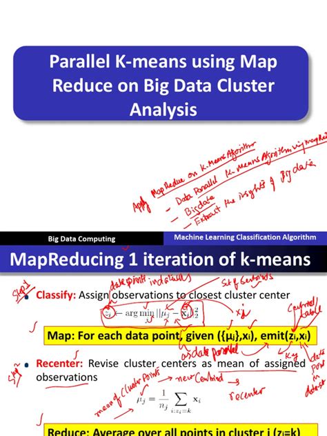 parallel k means using map reduce on big data cluster analysis pdf