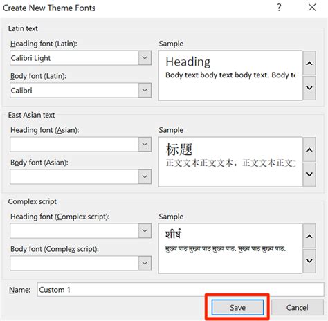 What Is Complex Script Font In Word