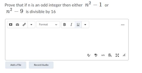 solved prove that if n is an odd integer then either n2 1