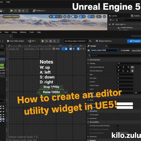How To Create An Editor Utility Widget In Ue5 Community Tutorial