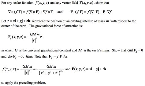 Solved For Any Scalar Function F X Y Z And Any Vector Field Chegg