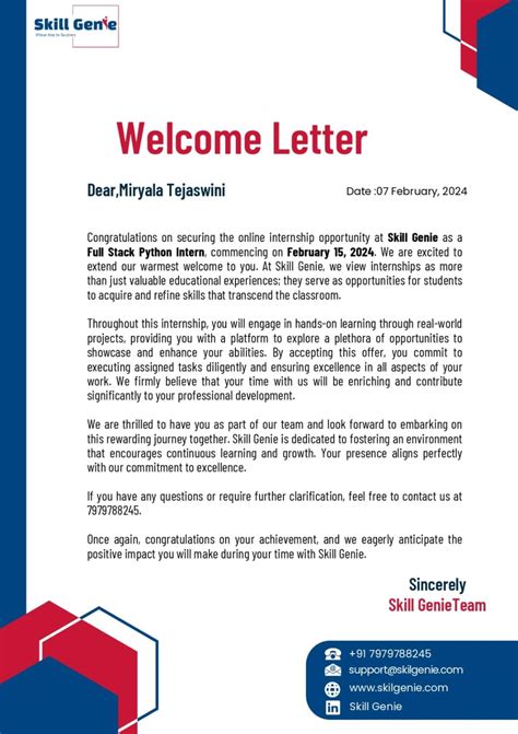 Tejaswini Miryala On Linkedin Internship Python Skillgenie
