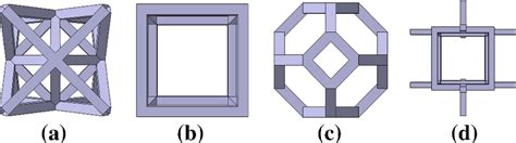 A Octet Truss B Cubic C Hexa Truss And D Open Cell Foam Elementary