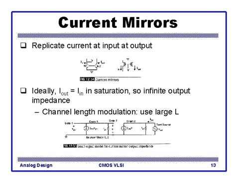 CMOS VLSI Analog Design CMOS VLSI Outline