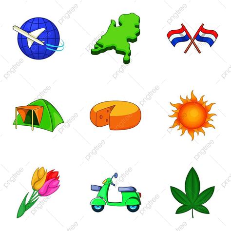 Migration Icons Set Vector Cartoon Illustration White Flight Png And