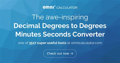 Decimal Degrees To Degrees Minutes Seconds